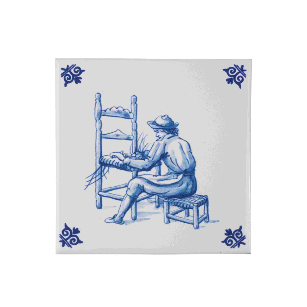 Royal Delft Dutch Heritage Tiles: Weaver – The Art Collectible